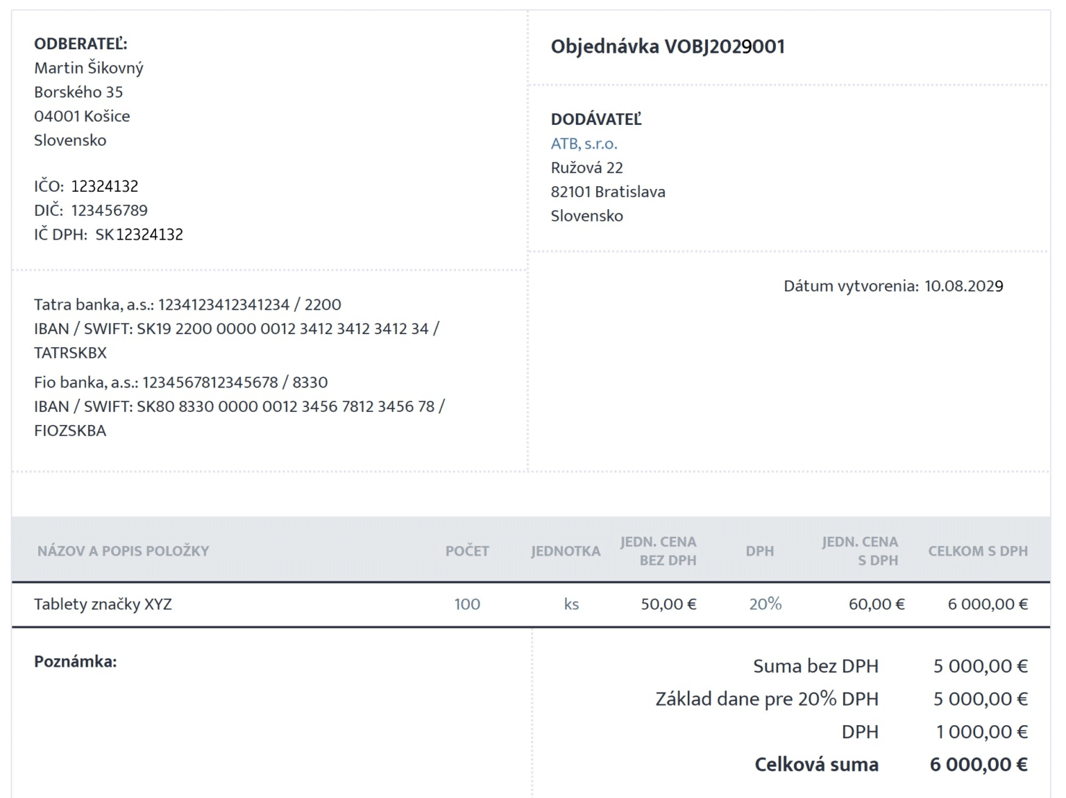 Objednávka prijatá i vydaná: vzor, náležitosti a postup na vytvorenie v ...